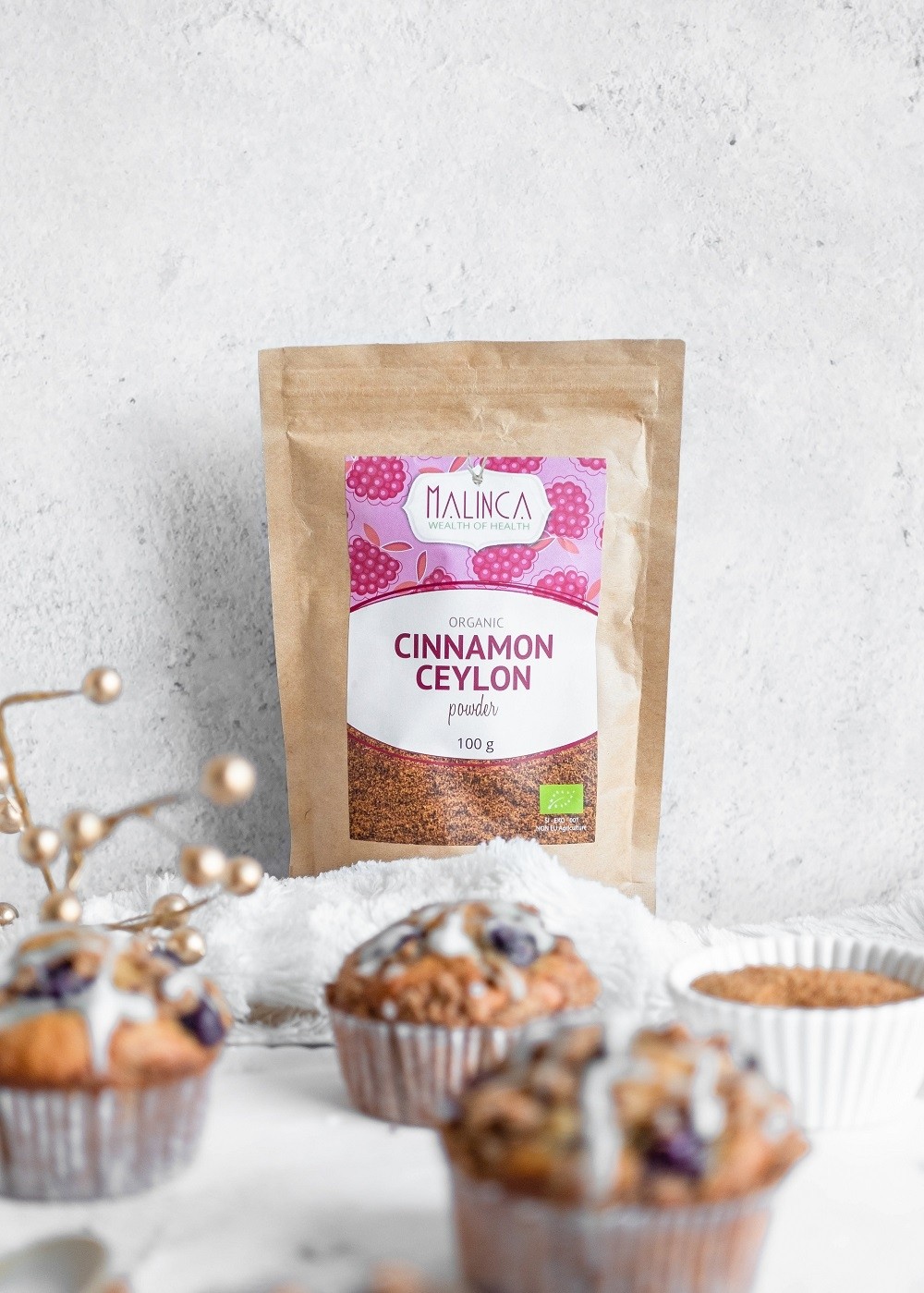 Organic Ground Ceylon Cinnamon 100g | Malinca.eu